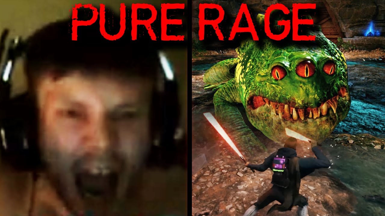 Streamer GOES MAD fighting Star Wars Alien FROG - YouTube