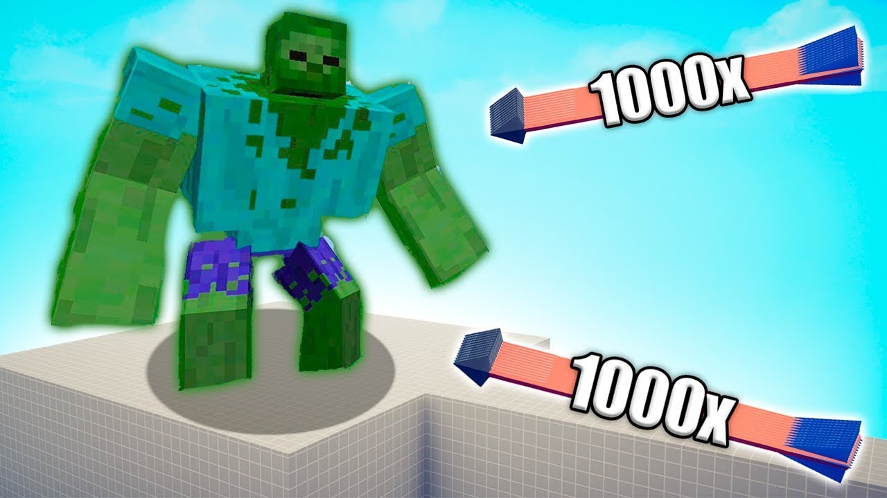 MINECRAFT ZOMBIE GIANT vs 1000x OVERPOWERED UNITS - TABS | Totally ...