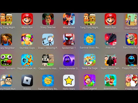Roblox,Squid Game Family,Grimace Monster,Poppy Playtime 4,Evil Cappuccino Assassino,Stumble Guys....