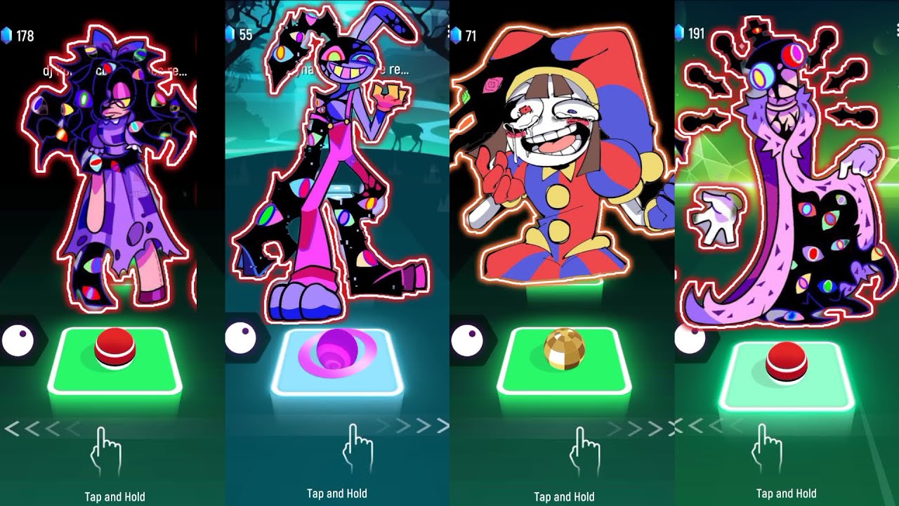 Digital Circus // EXE Jax and Ragatha vs Pomni and \King // Tiles hop ...