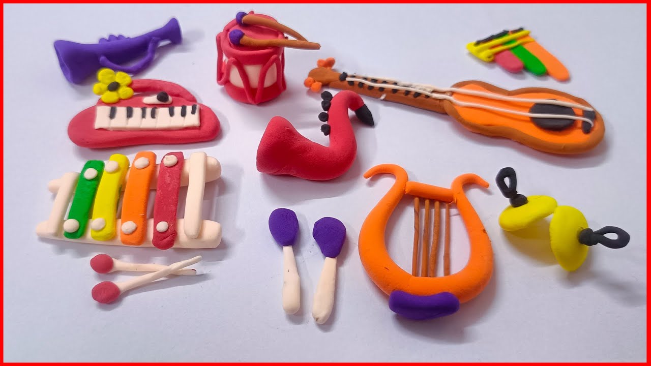 DIY How to Make Polymer Clay Musical Instruments | Clay Instruments ...