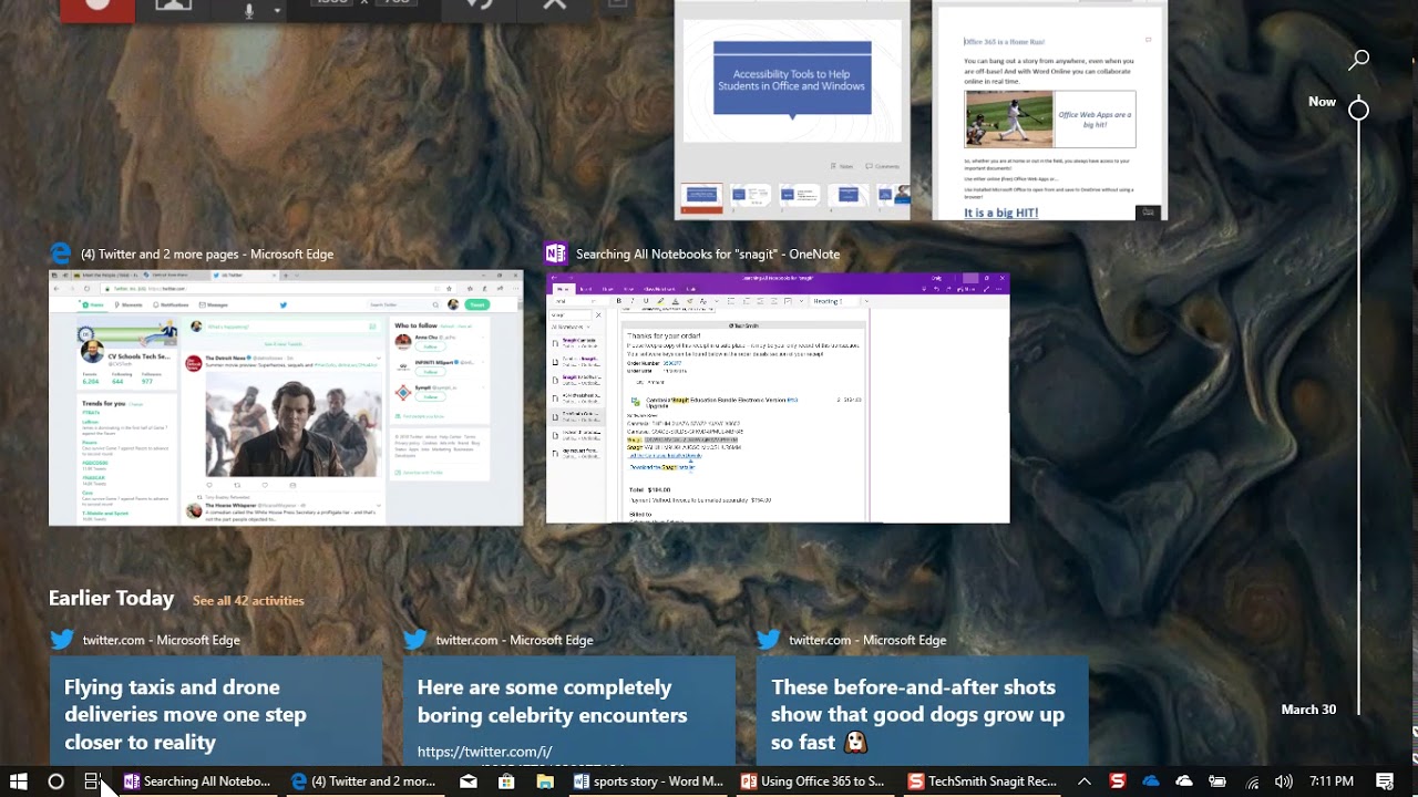 Task View now includes timeline - YouTube