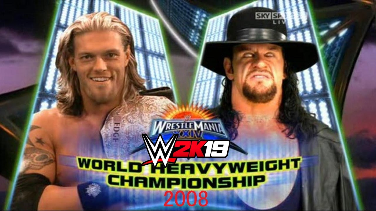 WWE 2K19 Undertaker Vs Edge (Wrestlemania 24) 2008 - YouTube