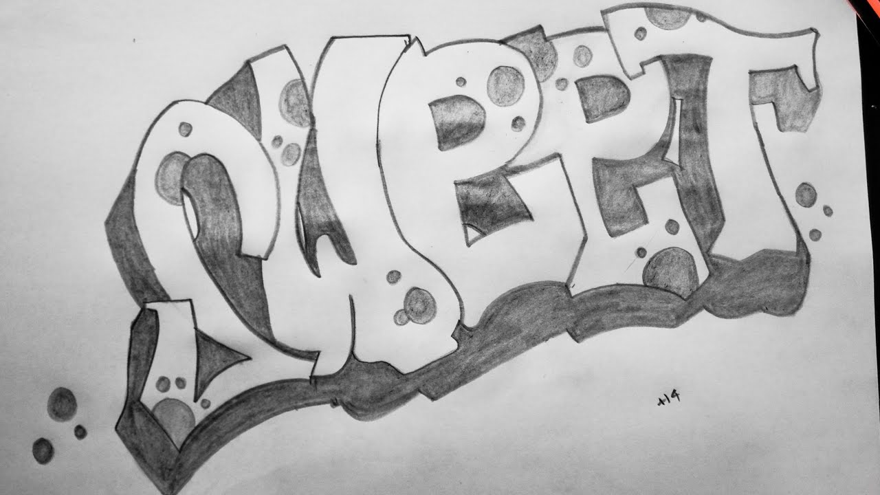 PENCIL GRAFFITI 'SWEET' || H4 ART - YouTube