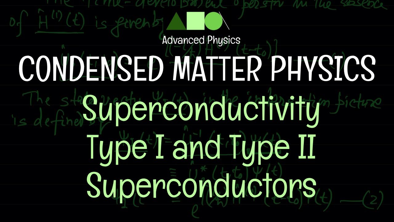 Condensed Matter Physics - Superconductivity : Type I and Type II ...