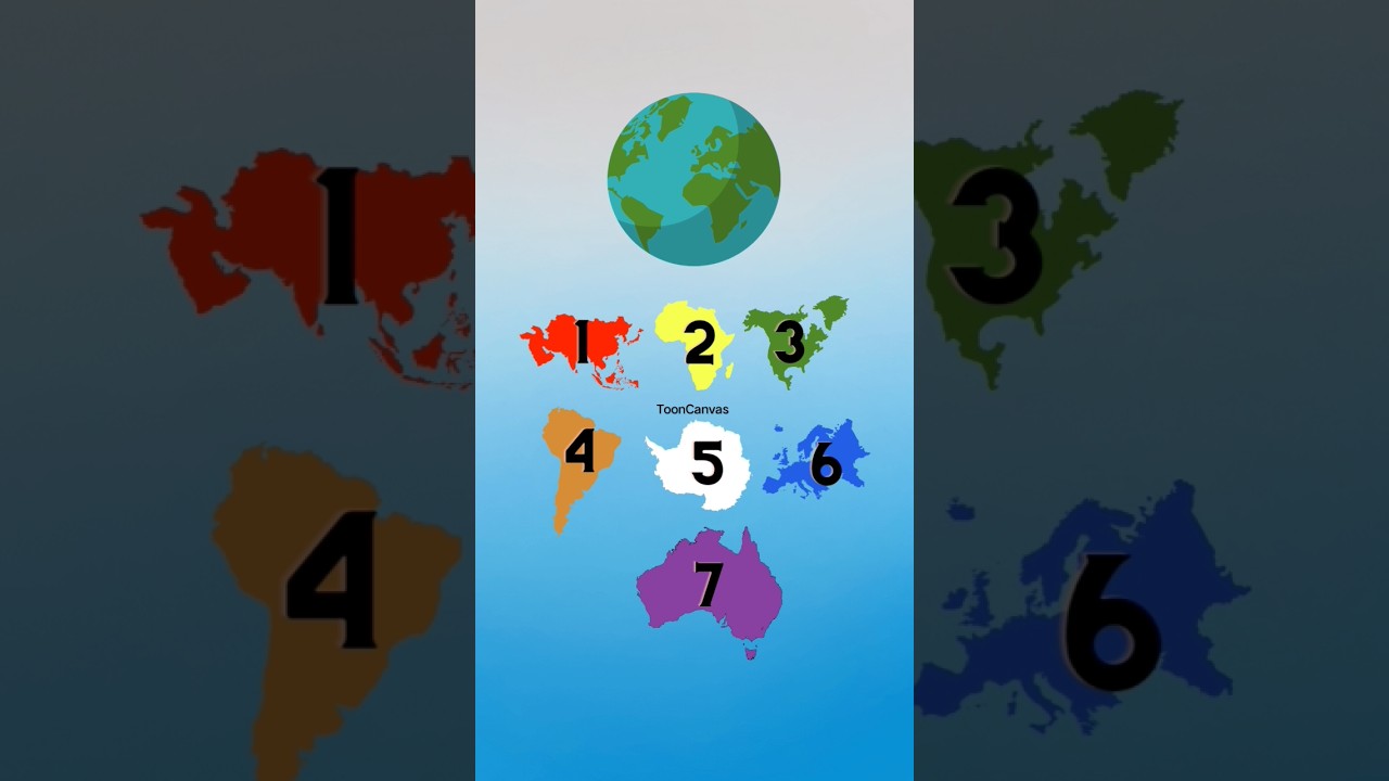 7 Continents | kids poem | ToonCanvas #abcd #learning - YouTube