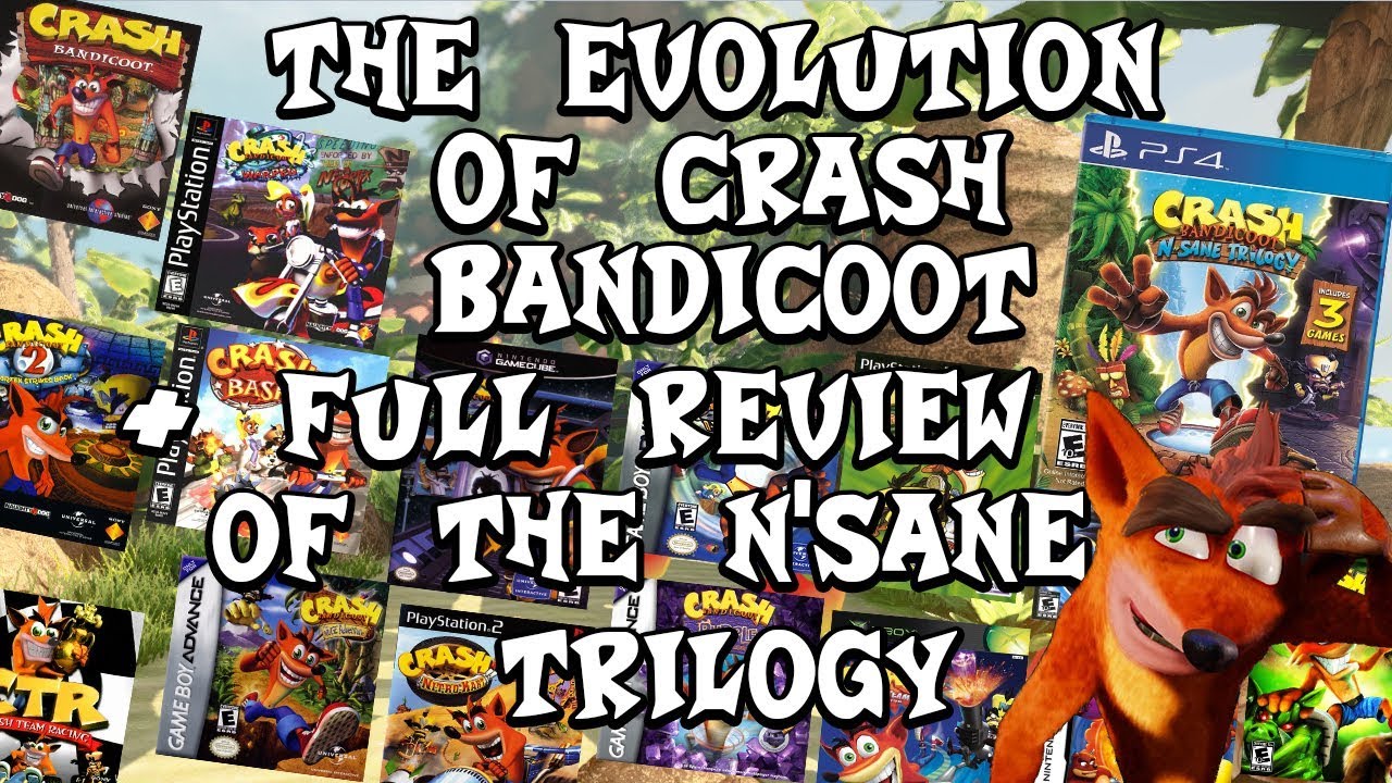 The Evolution of Crash Bandicoot + Full N'Sane Trilogy Review - YouTube