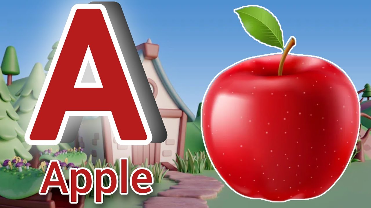 A for Apple Nursery rhymes | A for Apple B for Ball Song Video | A is ...