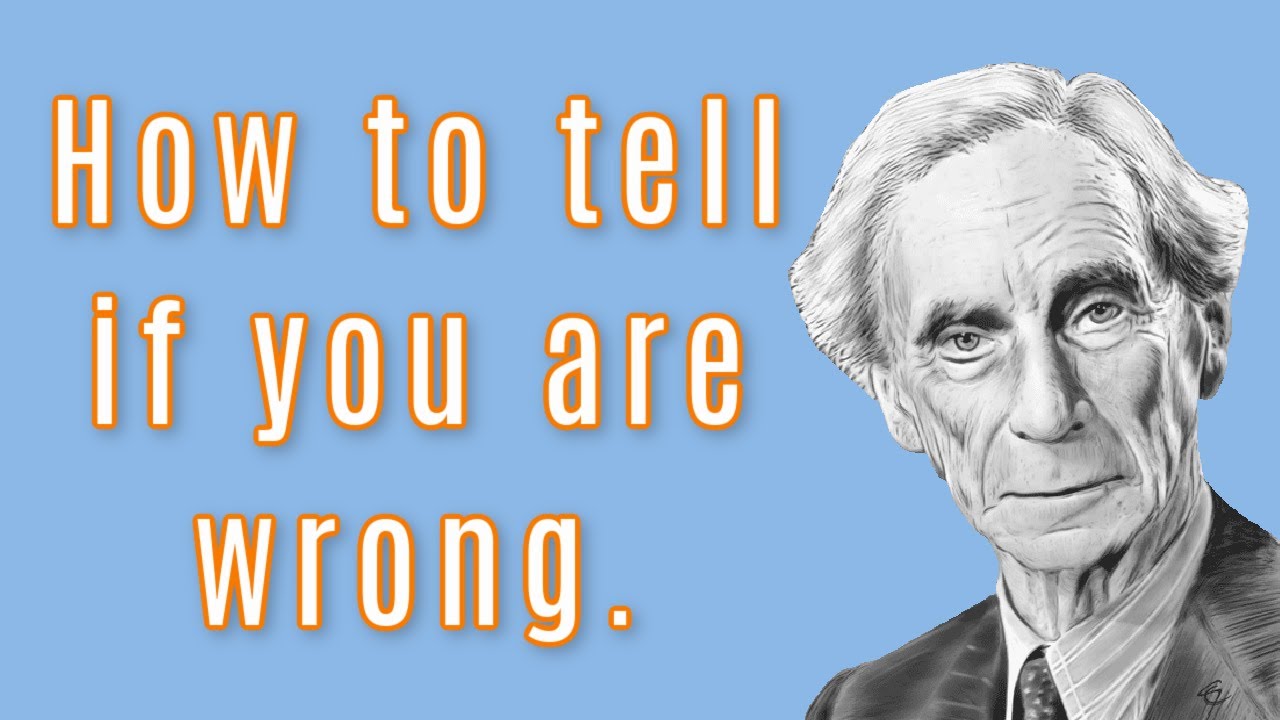 How to tell if you are wrong. - YouTube