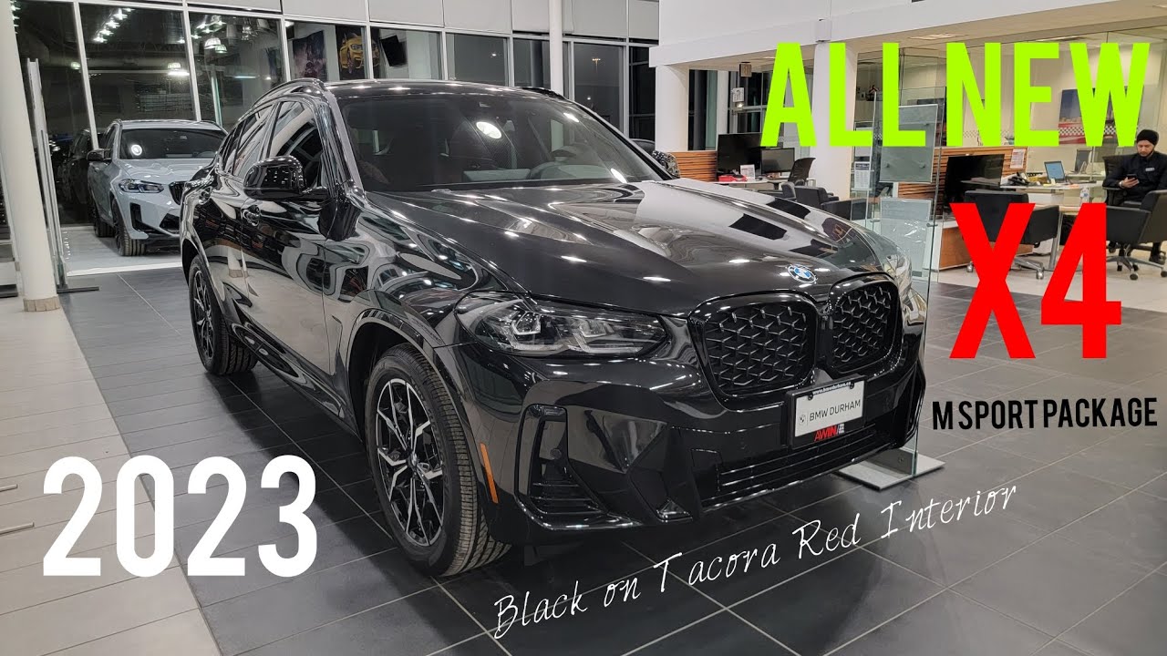 2023 Bmw X4 - MSport - Black on Tacora Red Interior - Full Walkaround ...