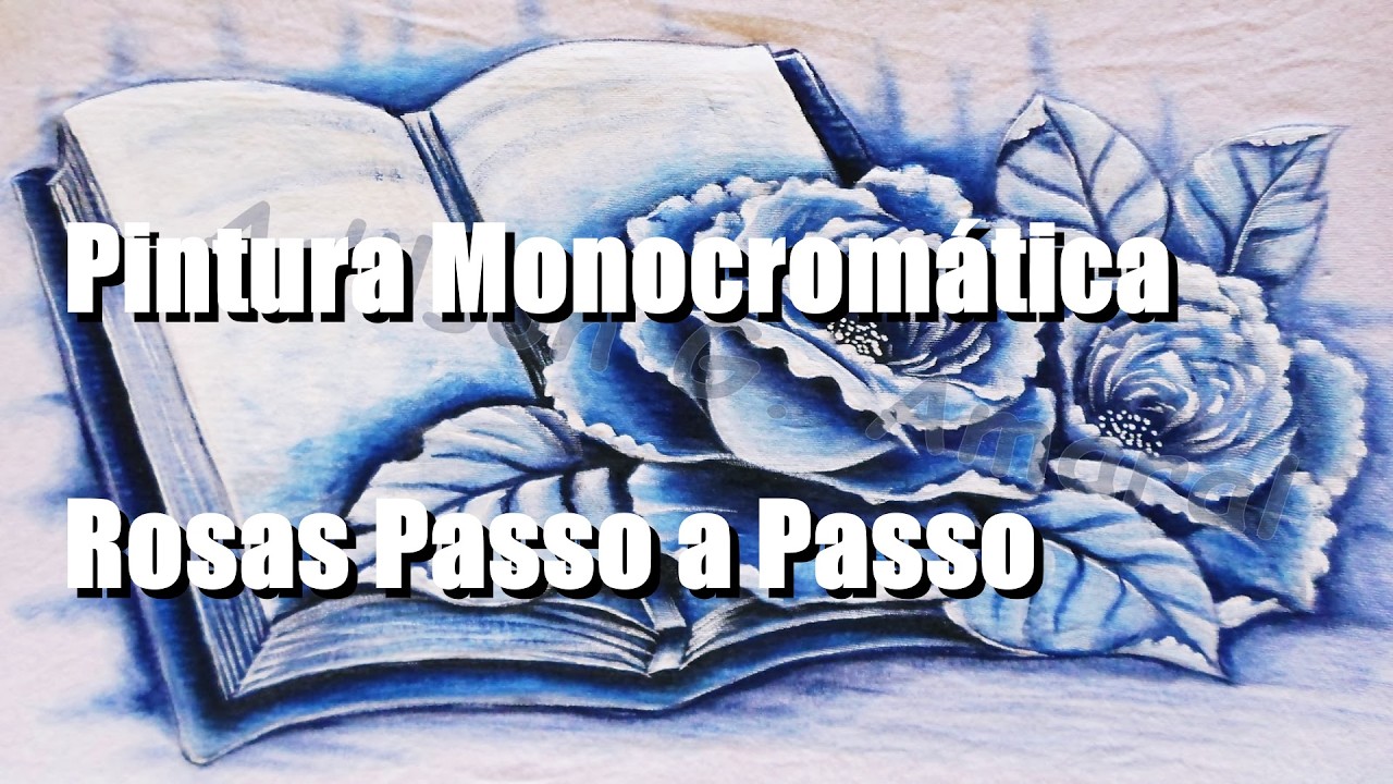 Pintura Monocromática - Pintura em Tecido - YouTube