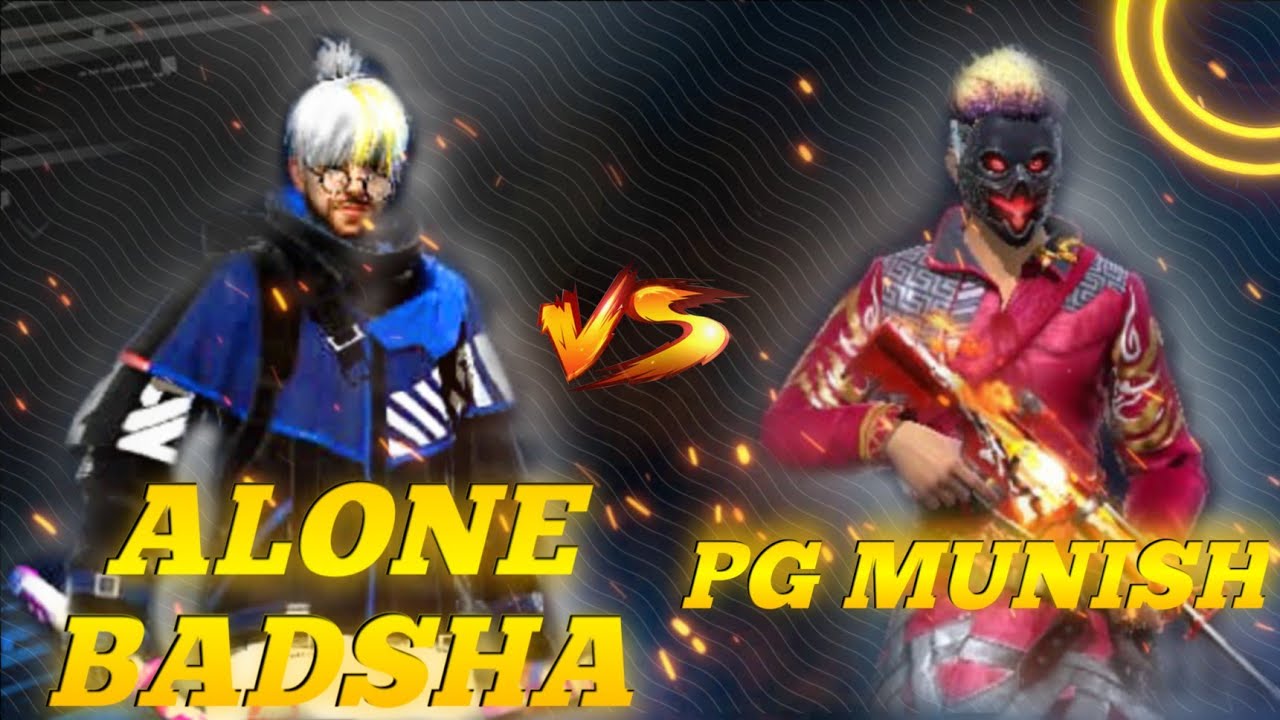 Alone badsha 1 vs 1 PG Munish custom match red nomber game play - YouTube