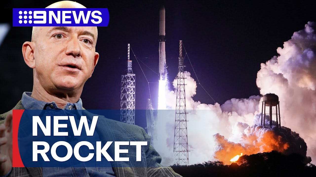 Jeff Bezos Blue Origin rocket blasts off on first test flight | 9 News ...