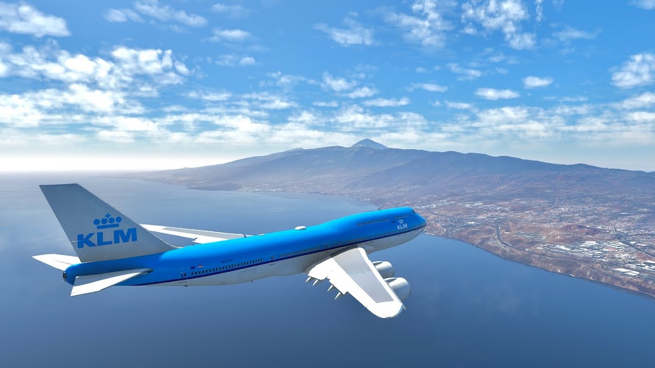 Boeing 747-8i, KLM, arrival at Los Rodeos Airport, Tenerife, Spain 🇪🇸 ...