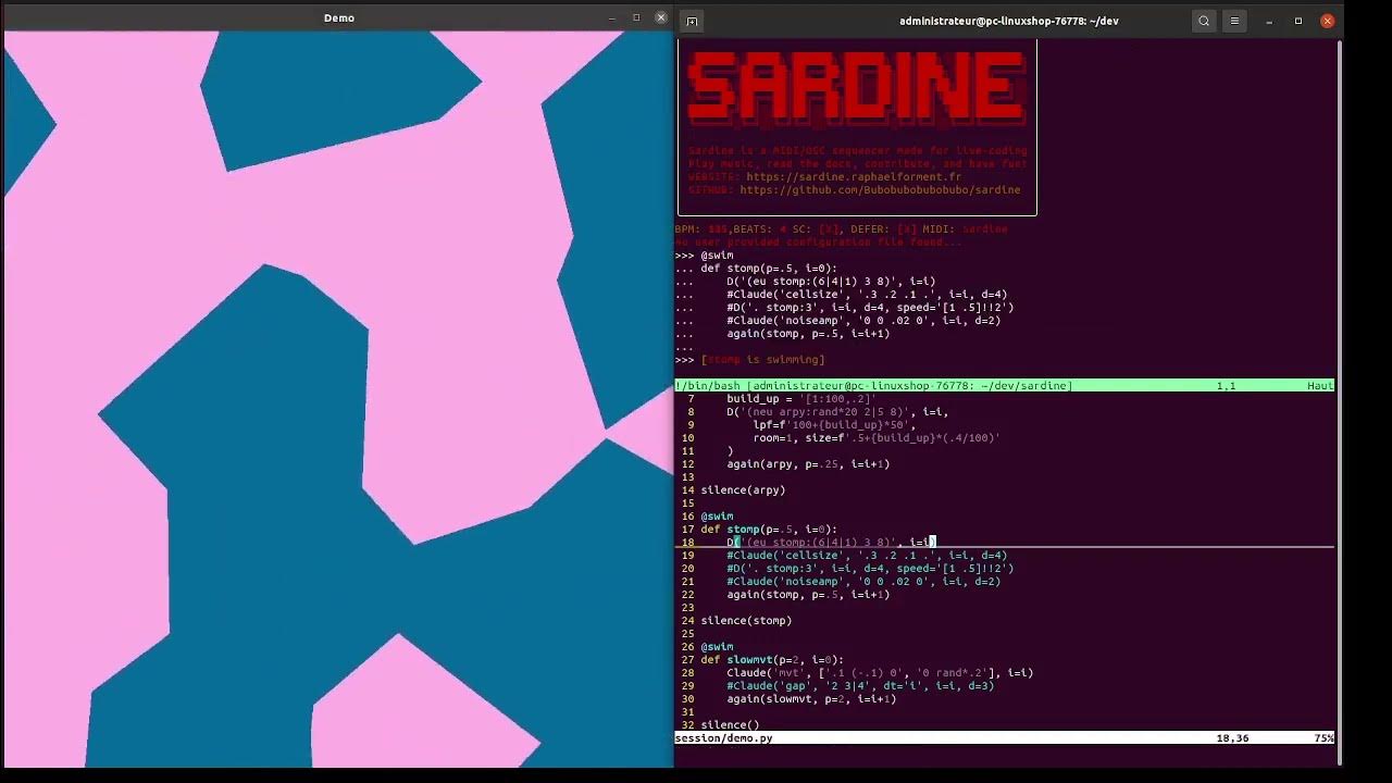 Claude v0.0.0: Live-coding Demo (using Sardine) - YouTube