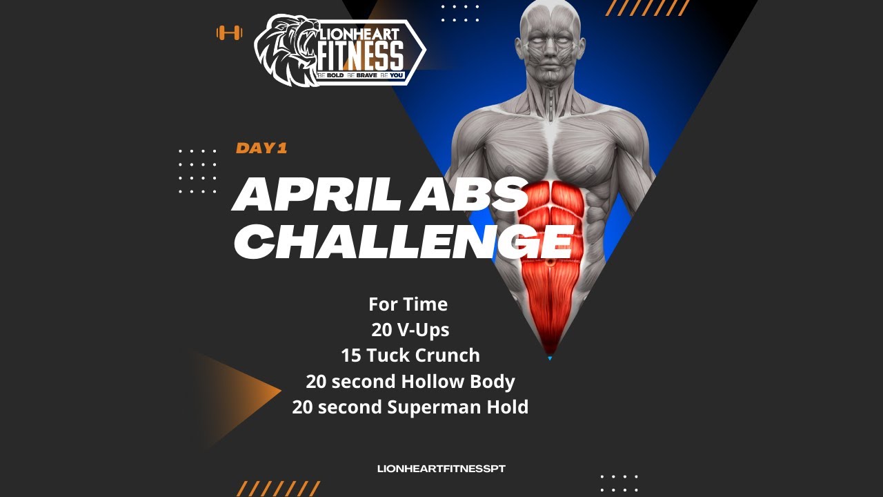 April Abs Challenge Day 1 - YouTube