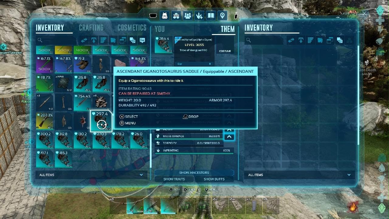 ARK Survival Ascended How To Spawn An Alpha Giga Saddle - YouTube
