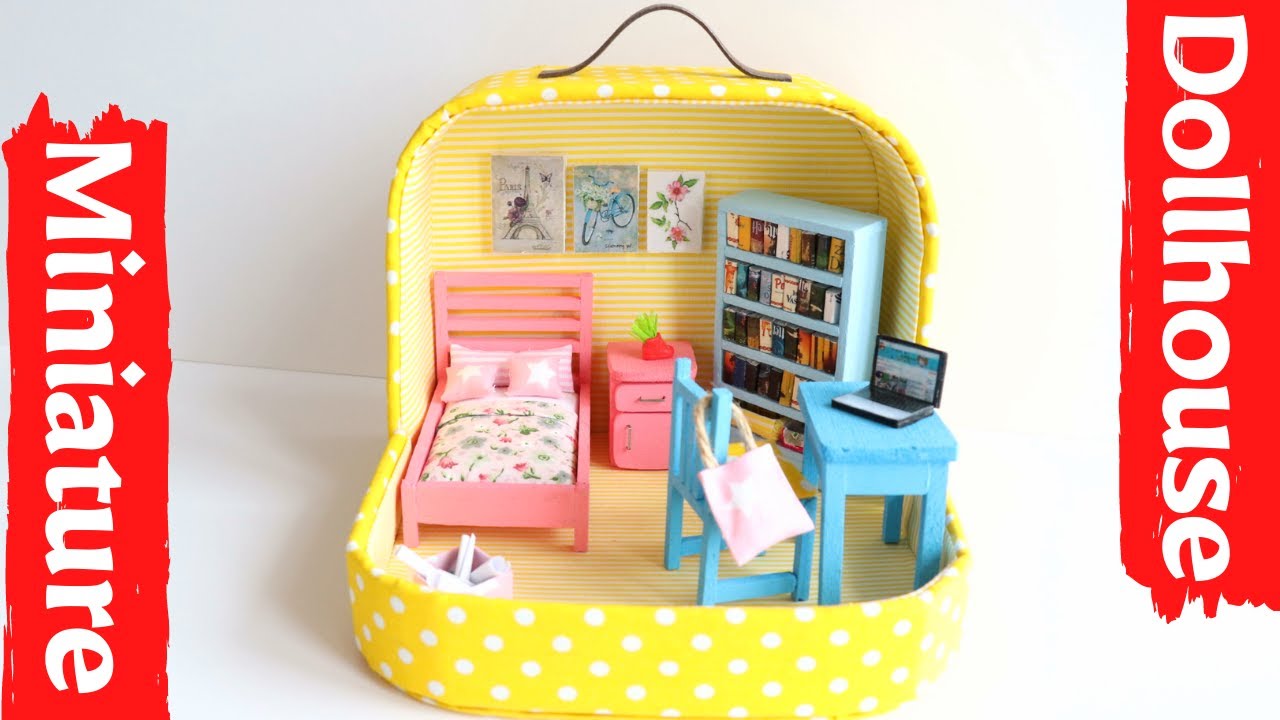 Diy Miniature Crafts I Mini Cardboard House - YouTube