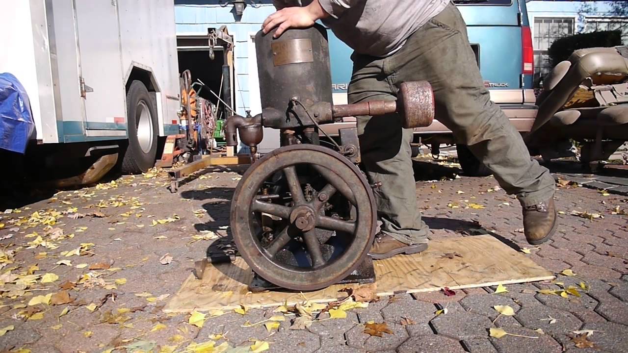 1920's Novo 3Hp Model S Upright Hit & Miss Engine - YouTube