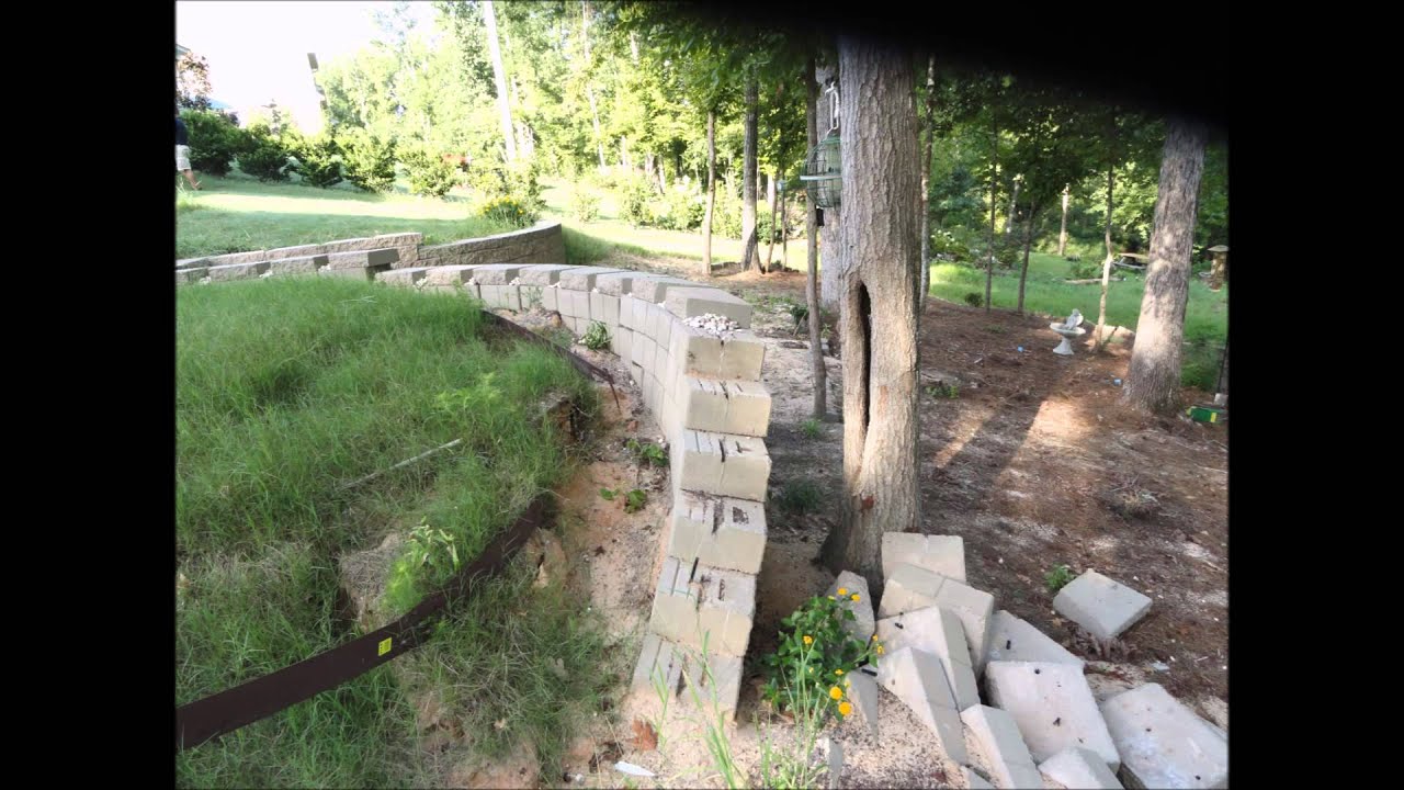Collapsed Retaining Wall Reconstruction - YouTube