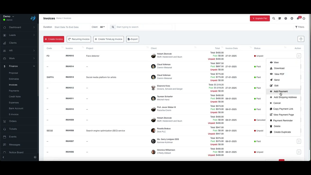 SalesAH Finance Invoices Module: Simplifying Invoice Creation and Management for Businesses ...