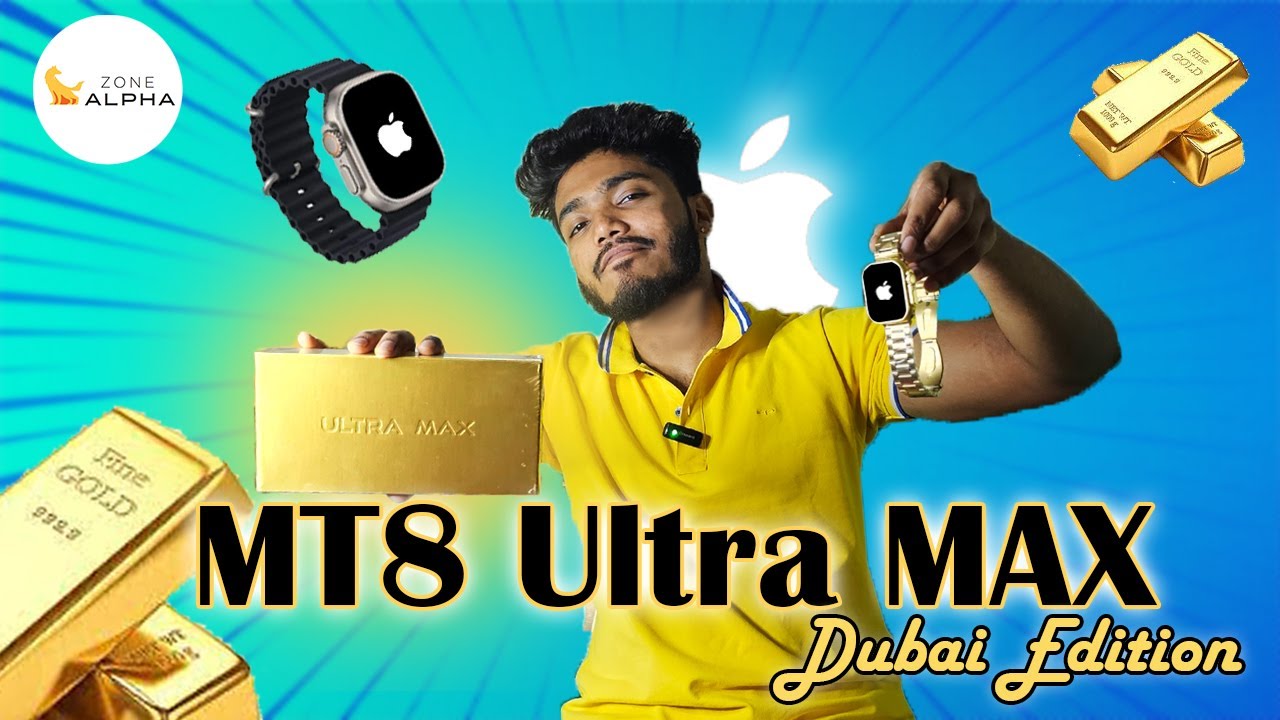 MT8 Ultra Max GOLDEN SMARTWATCH 49 MM | BEST APPLE LOGO WITH Bluetooth ...