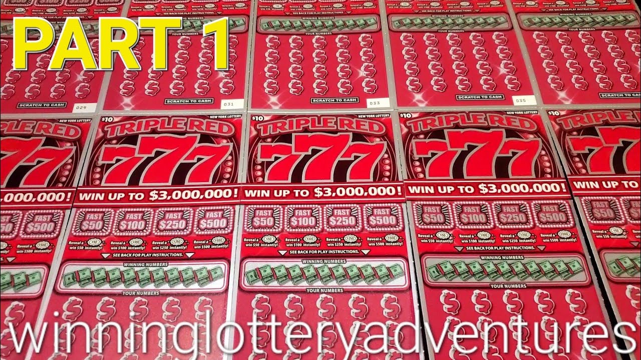 1 OF 10 TRIPLE RED 777 $10 NY LOTTERY SCRATCH OFFS PART 1 - YouTube