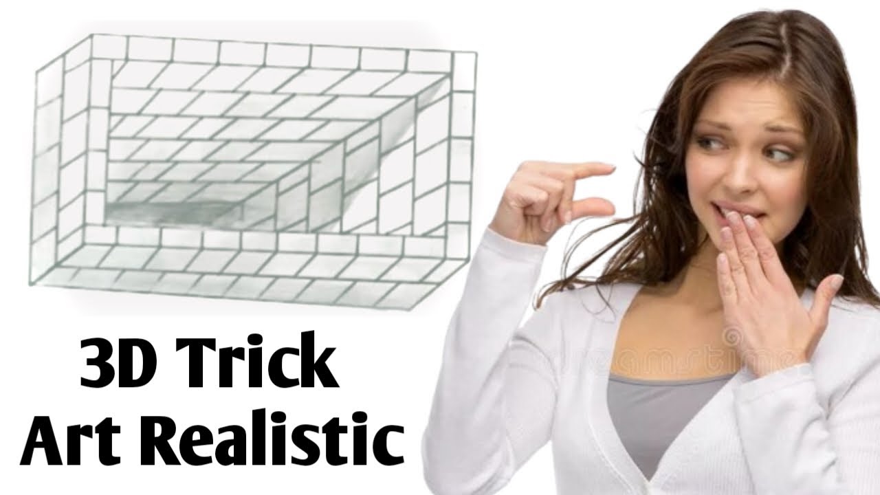 3D Trick Art Realistic | 3D Brick Hole On Paper |Illusion | 3D Paper ...