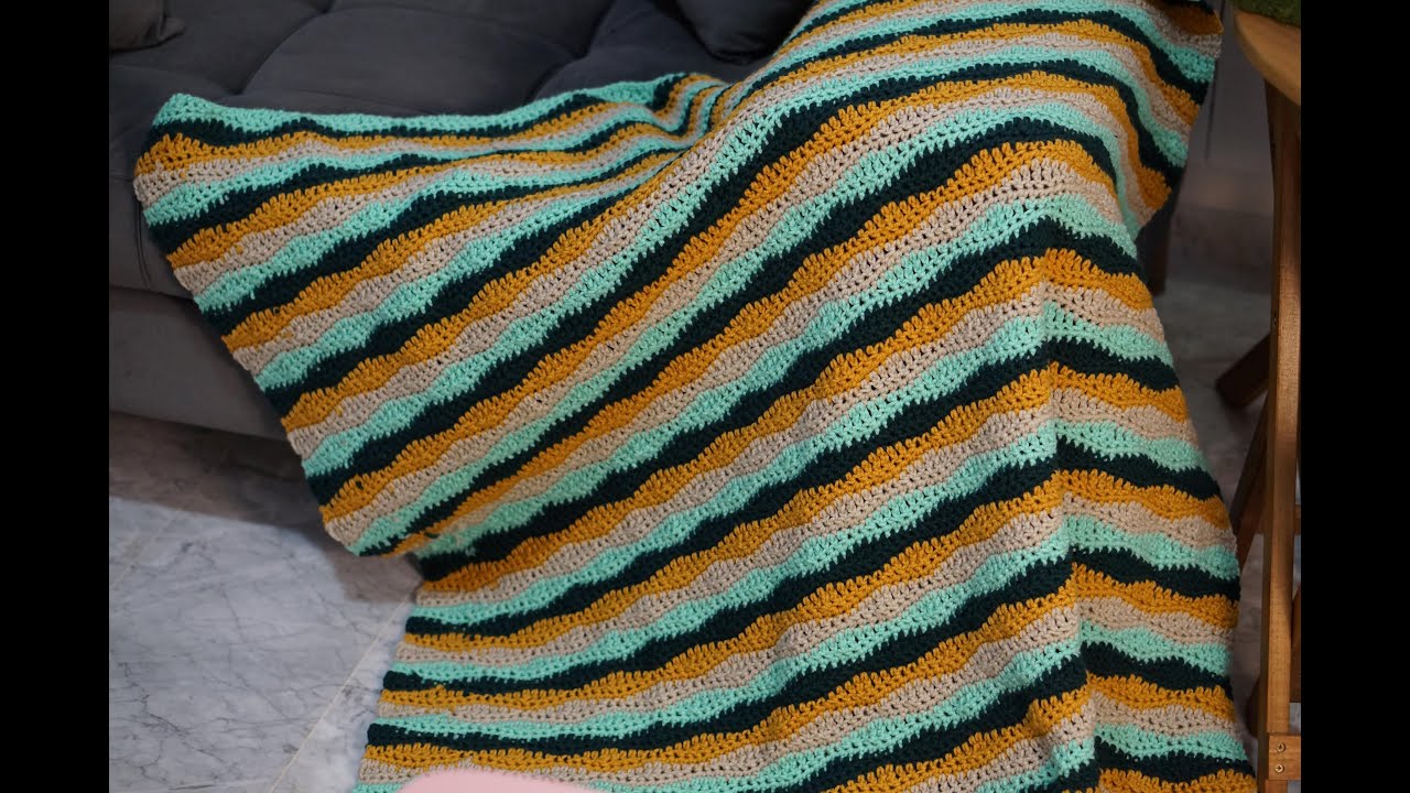 Crochet the Wave stitch blanket pattern - YouTube