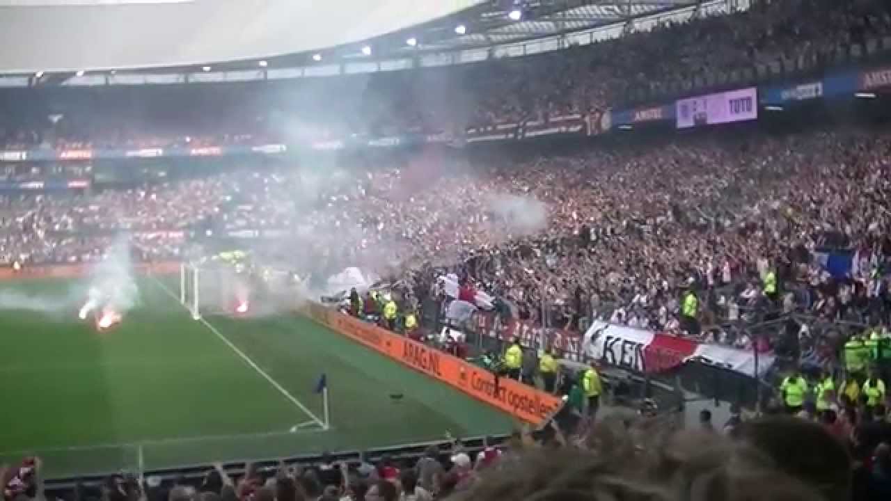 Bekerfinale 2014: goal Ajax + pyro + staking - YouTube