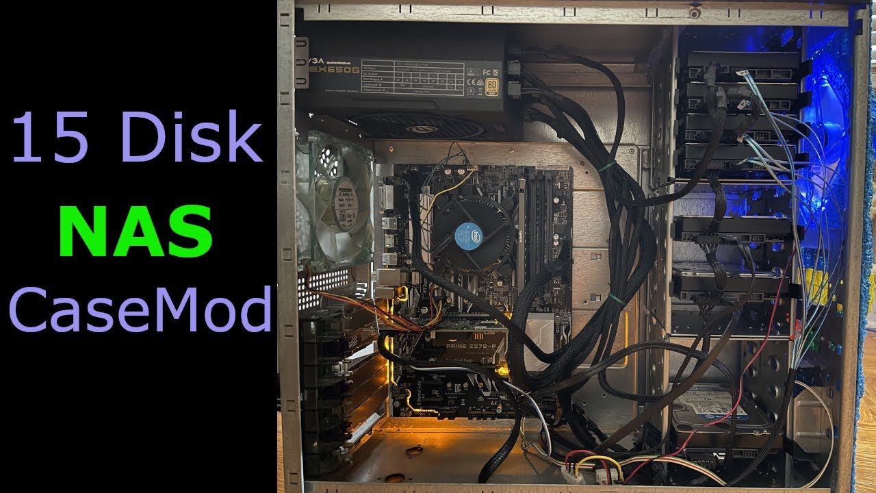 NAS Case Mod - 15 Disk - YouTube