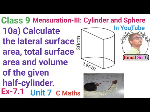 Calculate the lateral surface area, total surface area and volume of ...