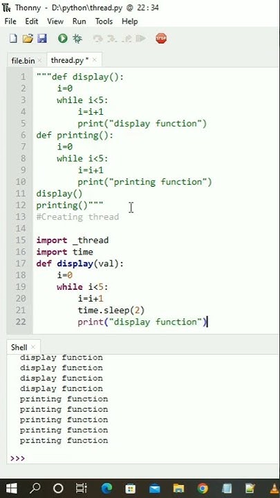 Creating Thread python in Tamil #shorts #trending #tamil #python #viral ...