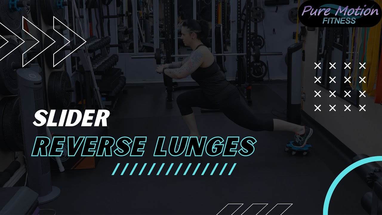 Slider Reverse Lunges - YouTube