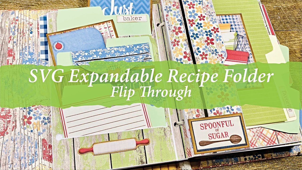SVG Expandable Recipe Folder ~ Flip Through ~ An electronic cutting ...