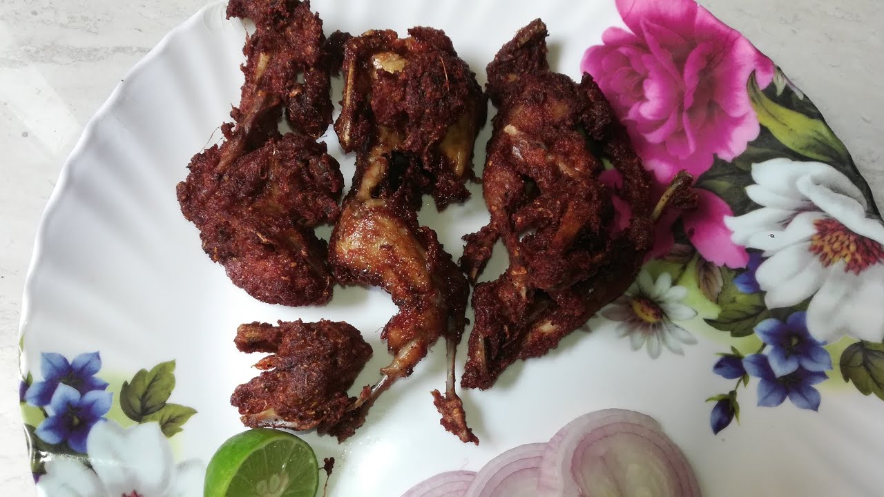 kouju pitta fry in telugu|| కౌజు పిట్టా ఫ్రై||kouju pitta - YouTube