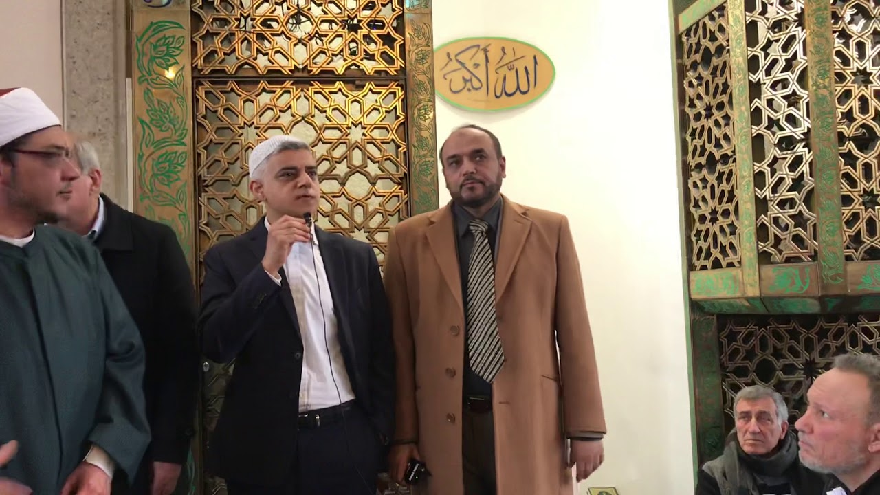 Mayor of London Sadiq Khan visits The London Central Mosque after knife ...