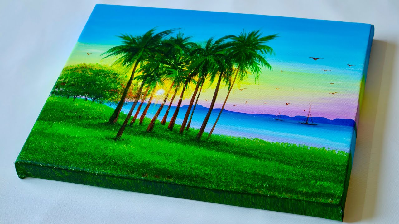 Easy Landscape Painting Beach