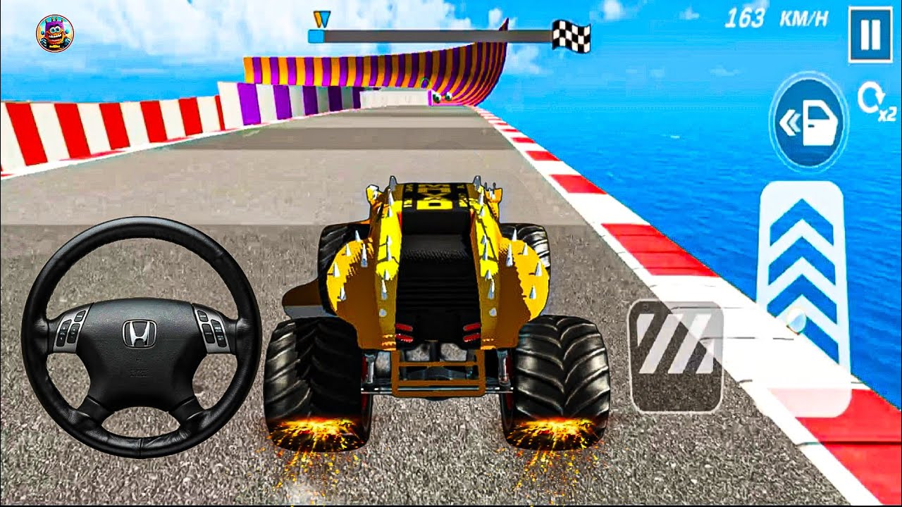 Monster Truck Mega Ramp Extreme Racing - Impossible GT Car Stunts ...