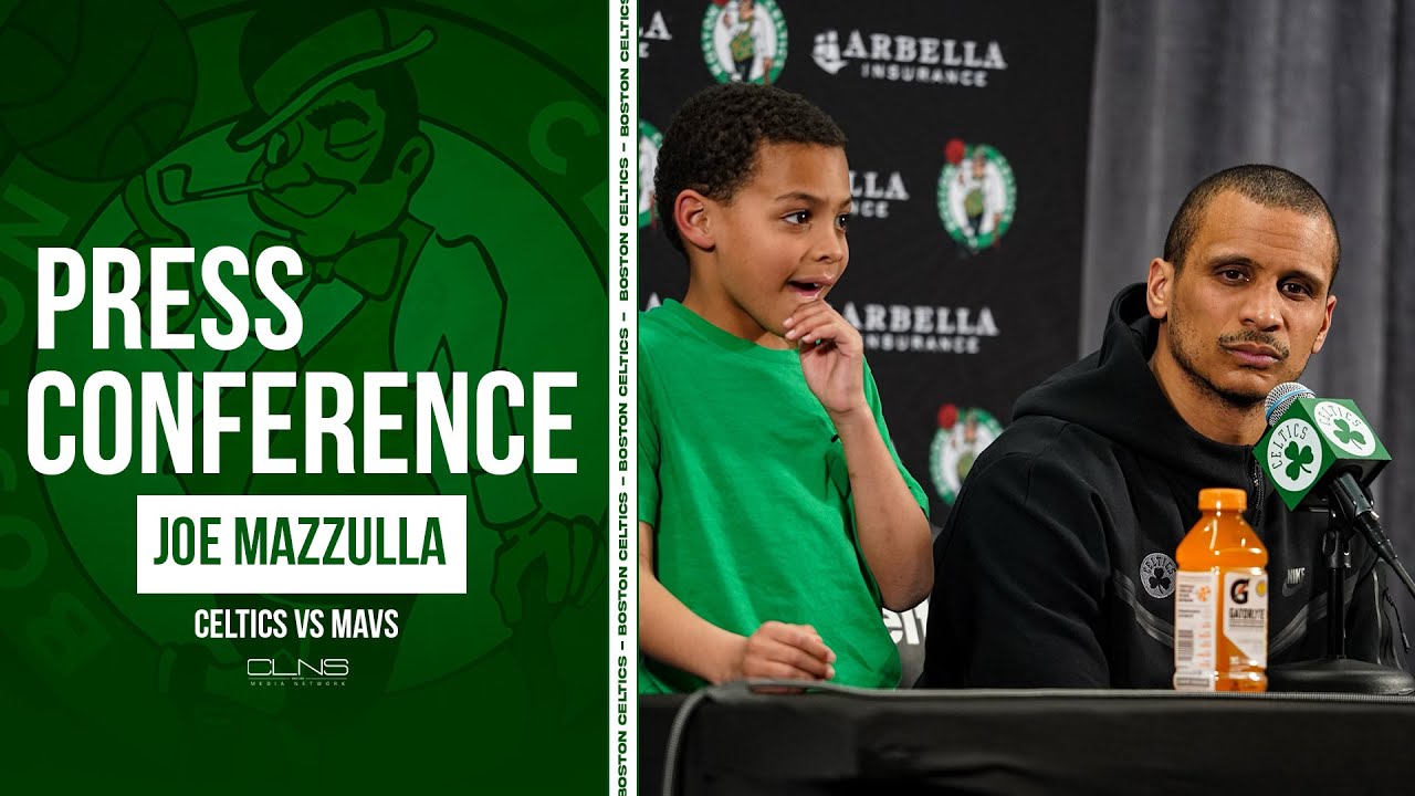 Joe Mazzulla Does Postgame Interview With His Son | Celtics vs ...