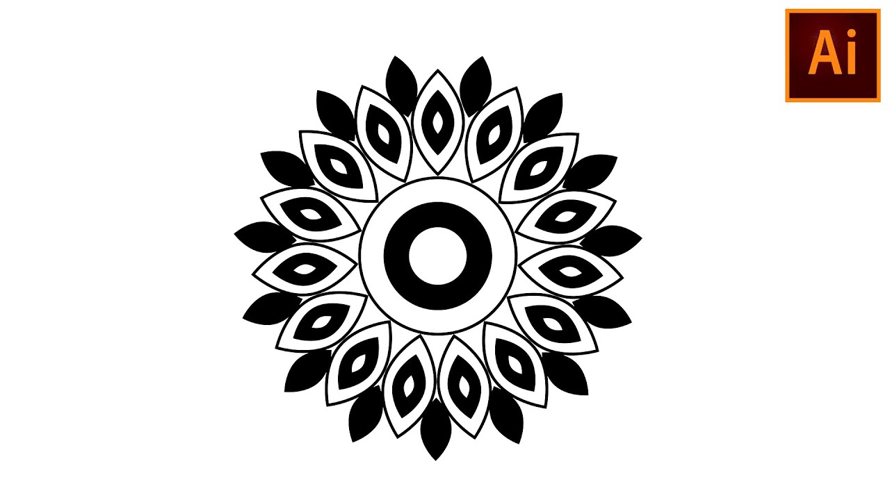 रंगोली कैसे डिजाइन करें? Rangoli Design in Adobe illustrator ...