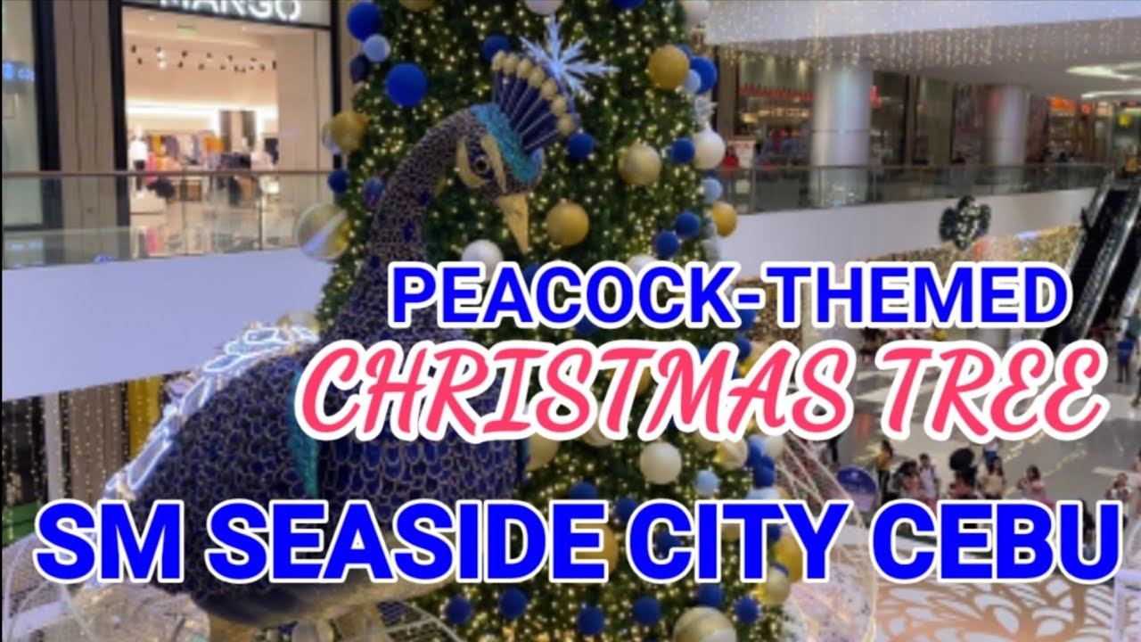 SM Seaside City Cebu: Peacock-themed Christmas Tree - YouTube