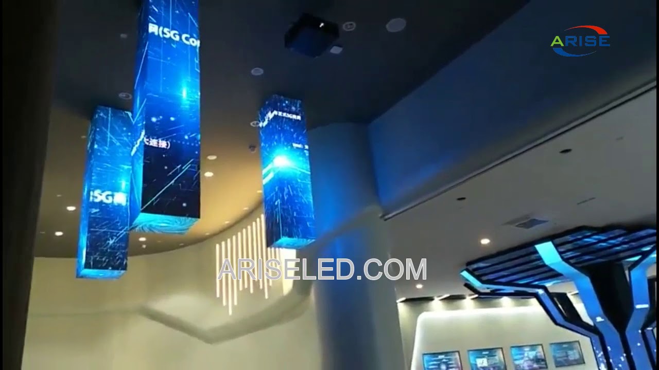 Full Color Indoor Flexible Circle Column LED Display Screen Cylinder ...