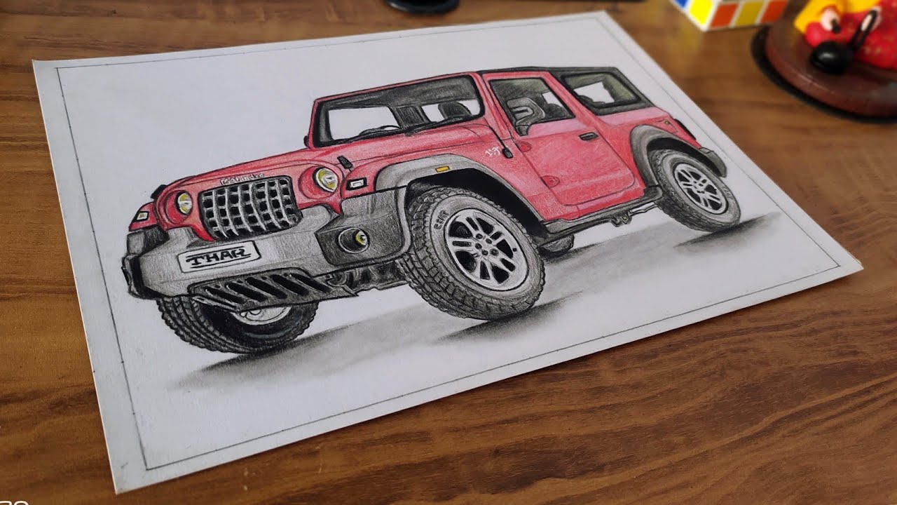Mahindra Thar | Mahindra Thar Drawing@TharMahindra - YouTube