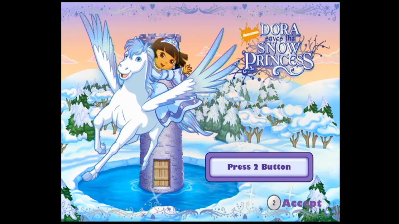 Dora the Explorer: Dora Saves the Snow Princess Title Screen (PS2, PS3 ...