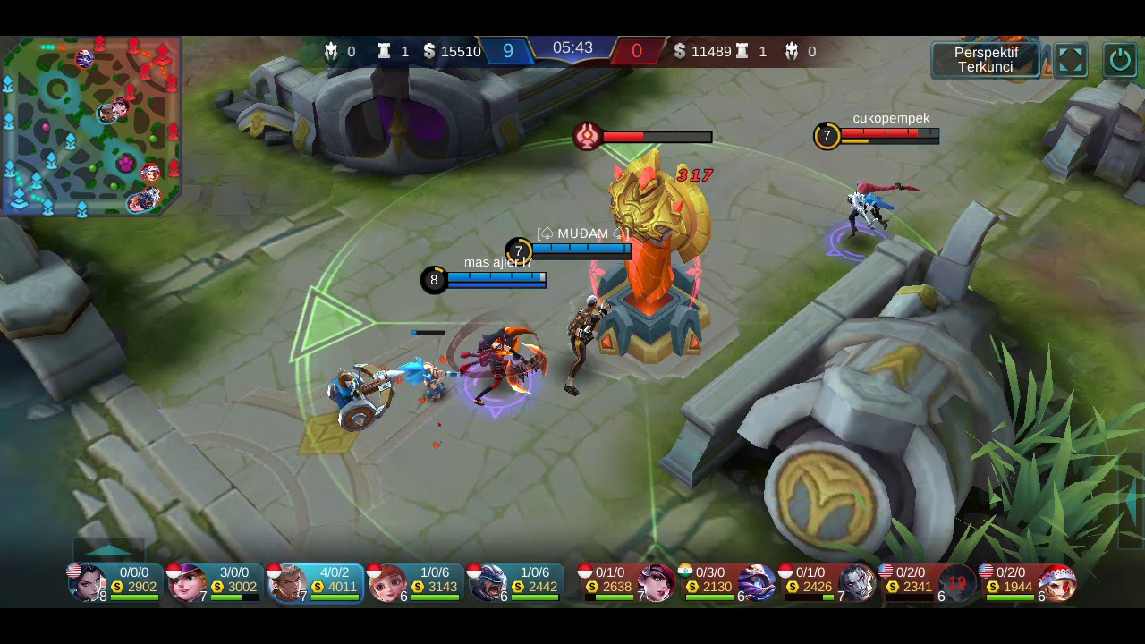 Rank ber3 d ajak Adu kill, Chou, Angela & Jhonson - YouTube