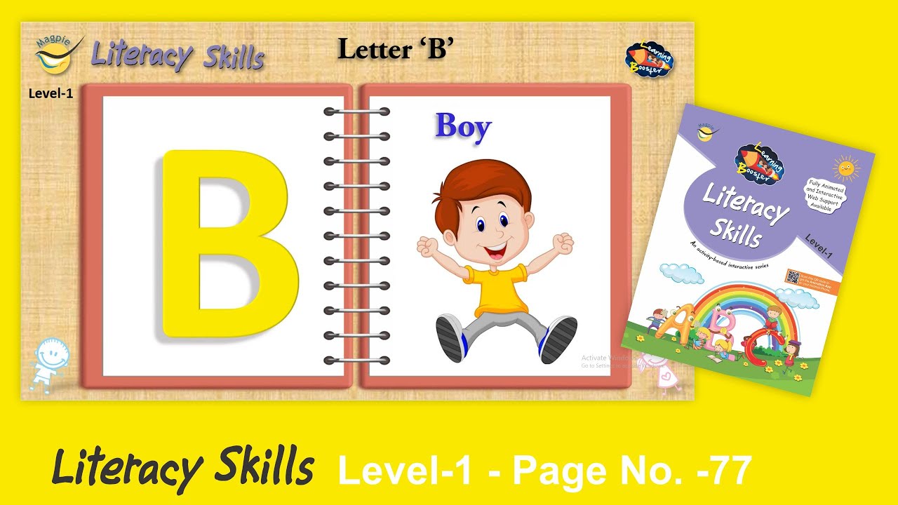 Letter-B | Literacy Skills Level-1 | Page-77 | Learning Booster ...