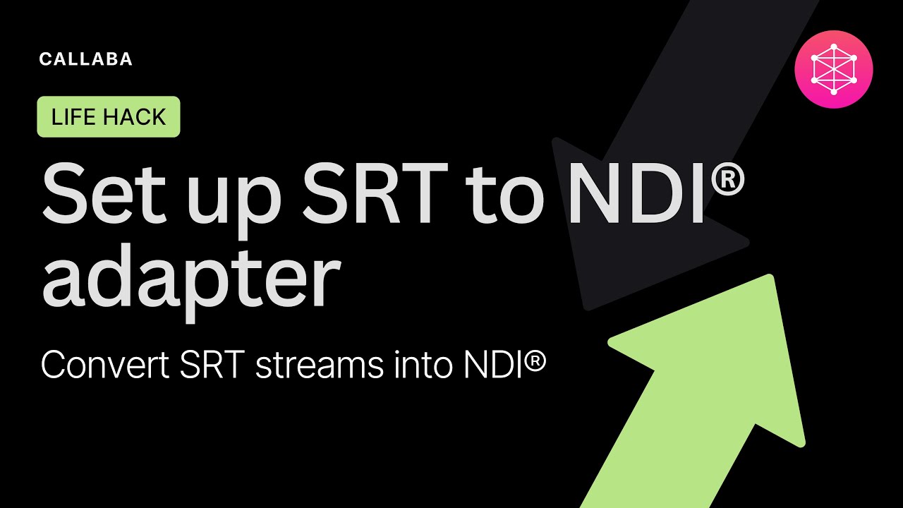 Convert SRT streams into NDI devices in the cloud. SRT to NDI adapter ...