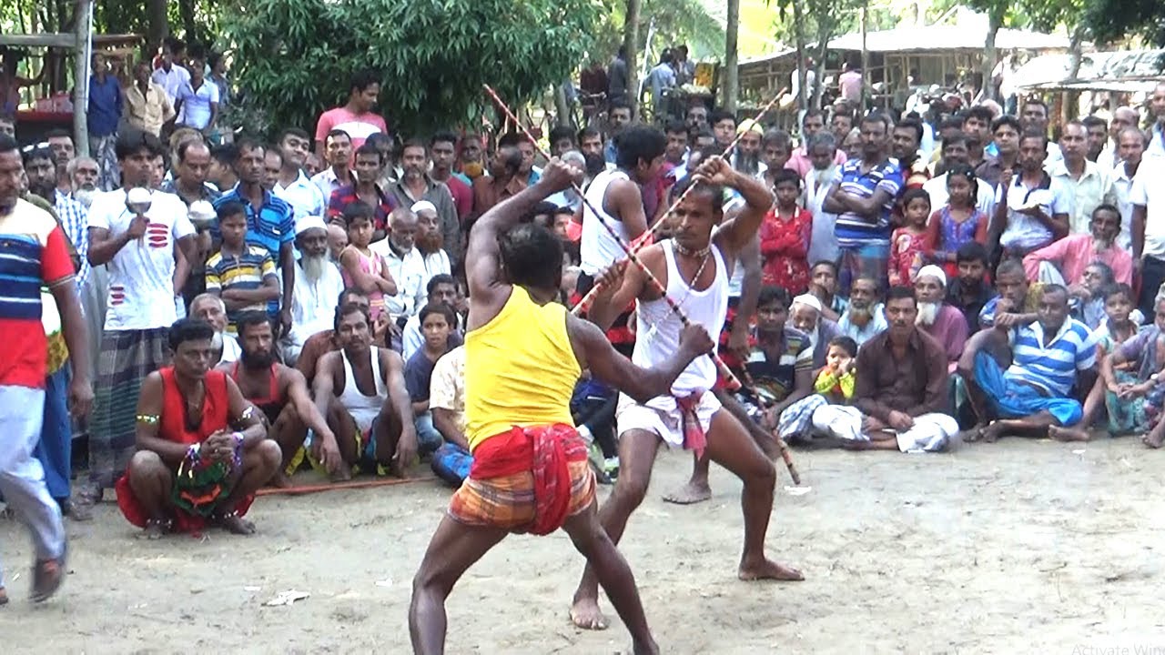 Traditional Village Duel Lathikhela - Bengali Heritage Stick Fighting ...