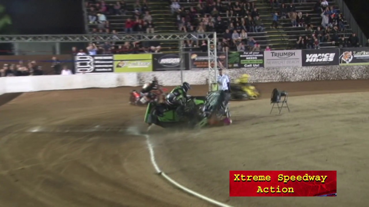 Sidecar Crash at Costa Mesa Speedway - YouTube